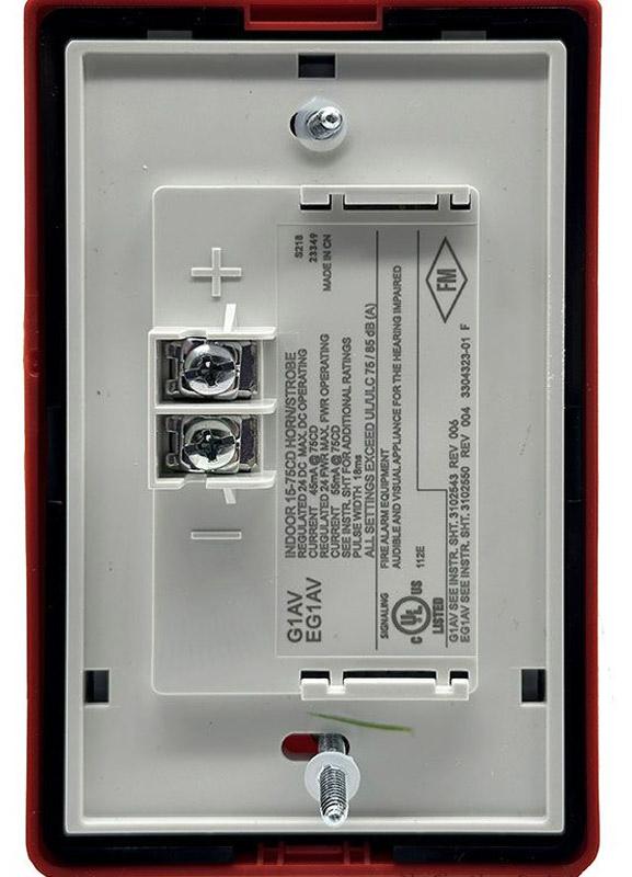 Kidde EG1AVRF Genesis LED EG1 Series Compact Horn Strobe - Blaze Fire