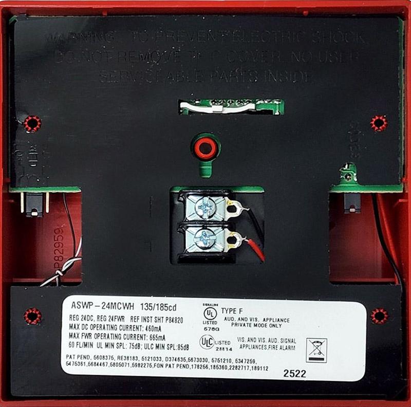 Wheelock ASWP-24MCWH-FR Weatherproof Horn Strobe - Blaze Fire